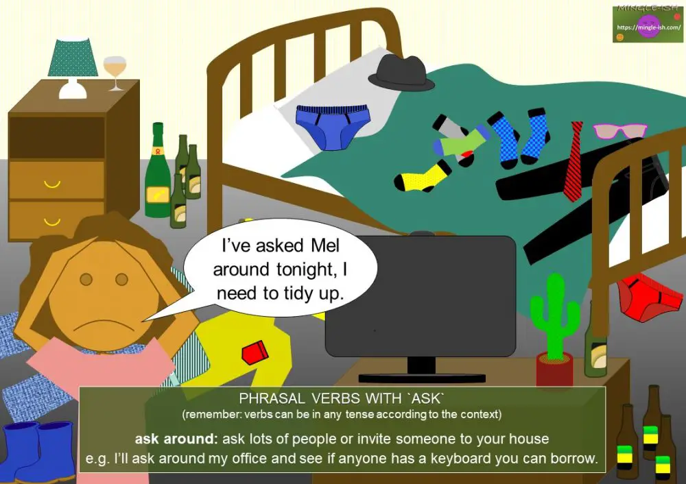 Phrasal verbs with ask - Mingle-ish