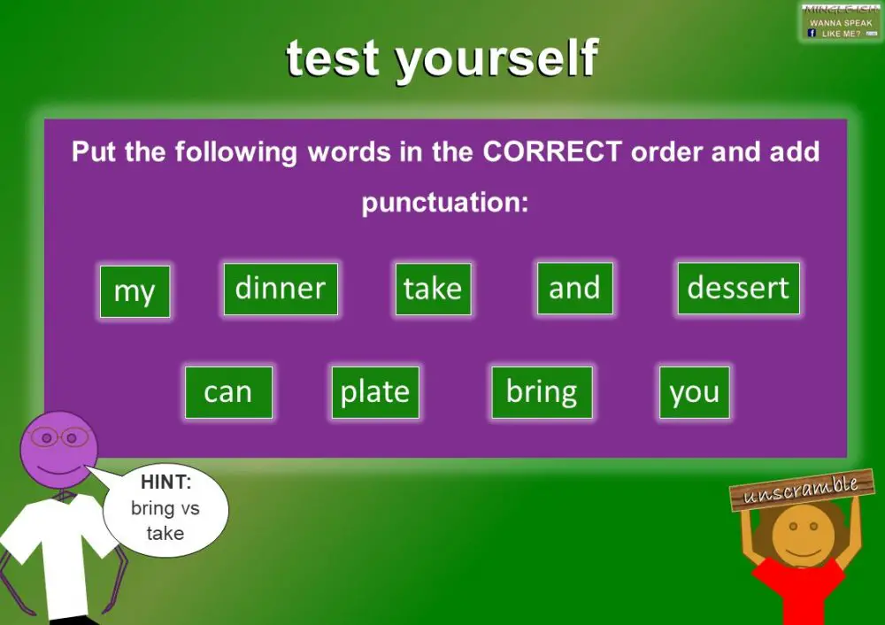 Sentence structure - Mingle-ish