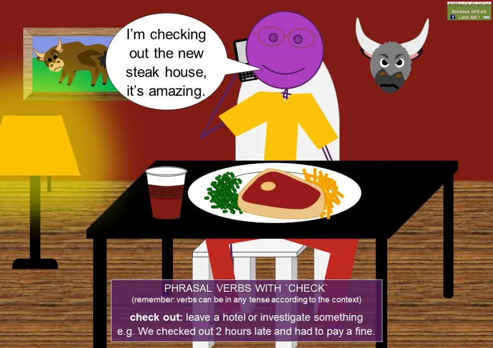 Phrasal verbs with check - Mingle-ish