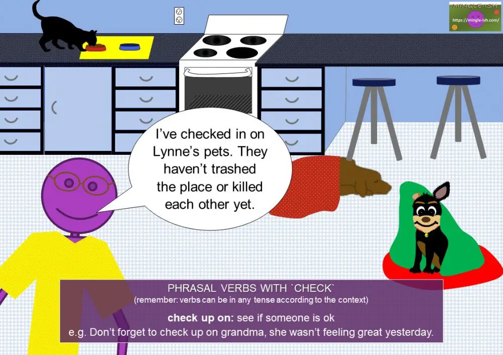 Phrasal verbs with check - Mingle-ish