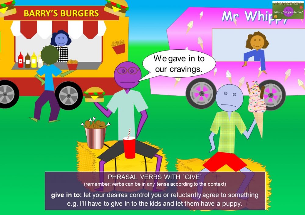 Phrasal verbs with give - Mingle-ish