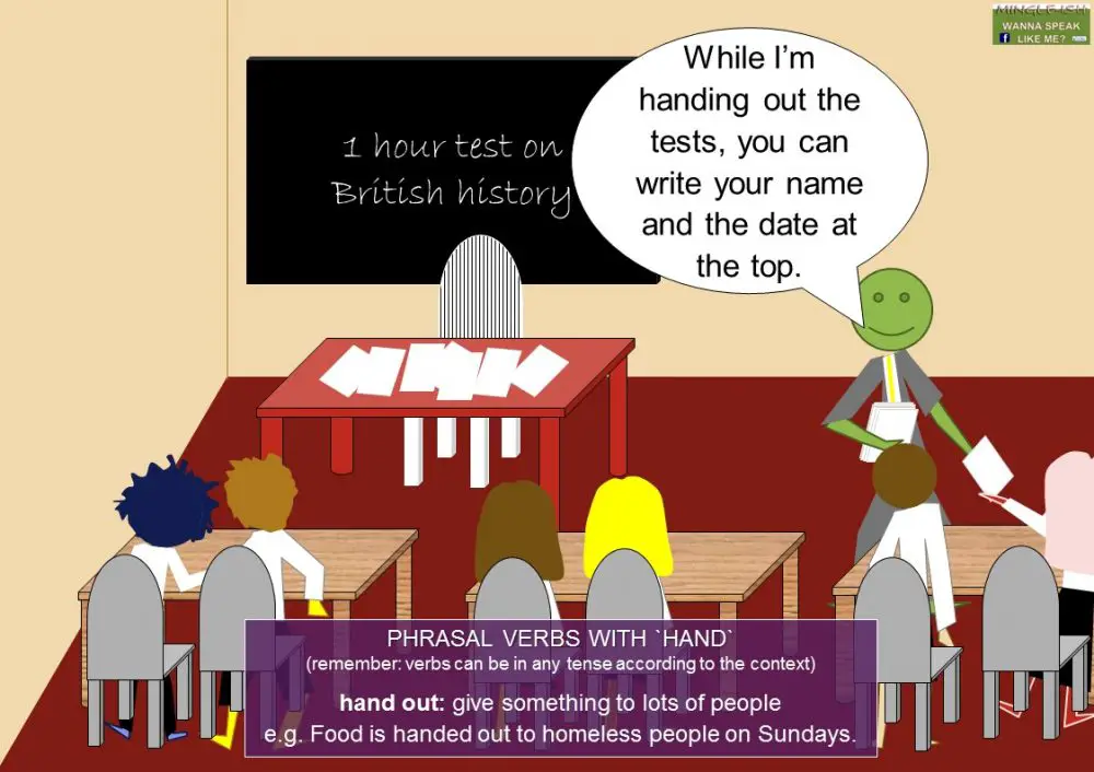 Phrasal verbs with hand - Mingle-ish