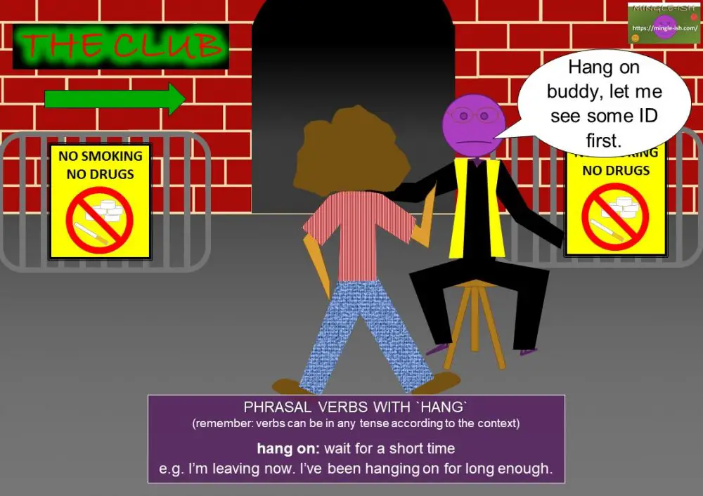 Phrasal verbs with hang - Mingle-ish
