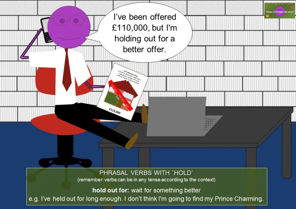 Phrasal verbs with hold - Mingle-ish