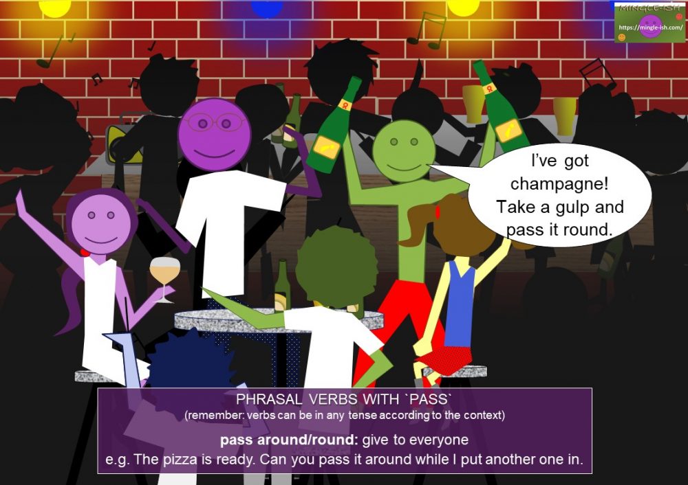 Phrasal verbs with pass - Mingle-ish