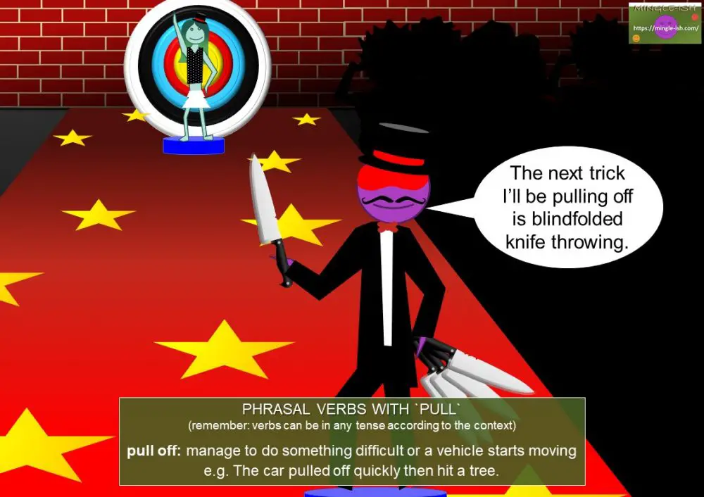 Phrasal verbs with pull - 15 PICTURE examples - Mingle-ish