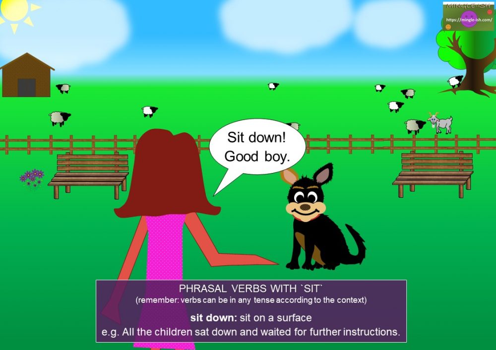 Phrasal verbs with sit - WITH PICTURES - Mingle-ish