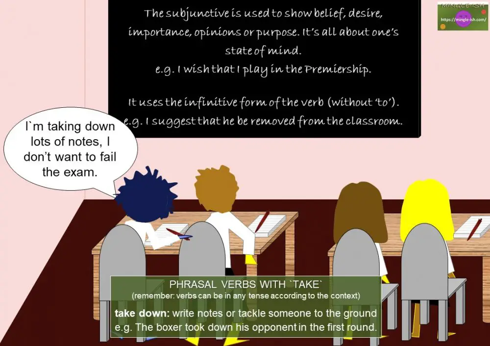 Phrasal verbs with take - Mingle-ish