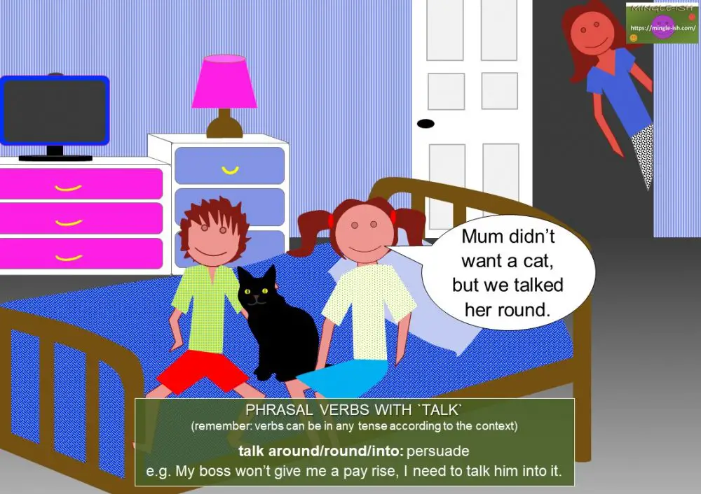 Phrasal verbs with talk - Mingle-ish