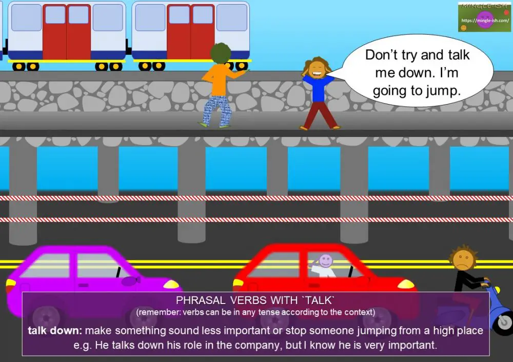 Phrasal verbs with talk - Mingle-ish