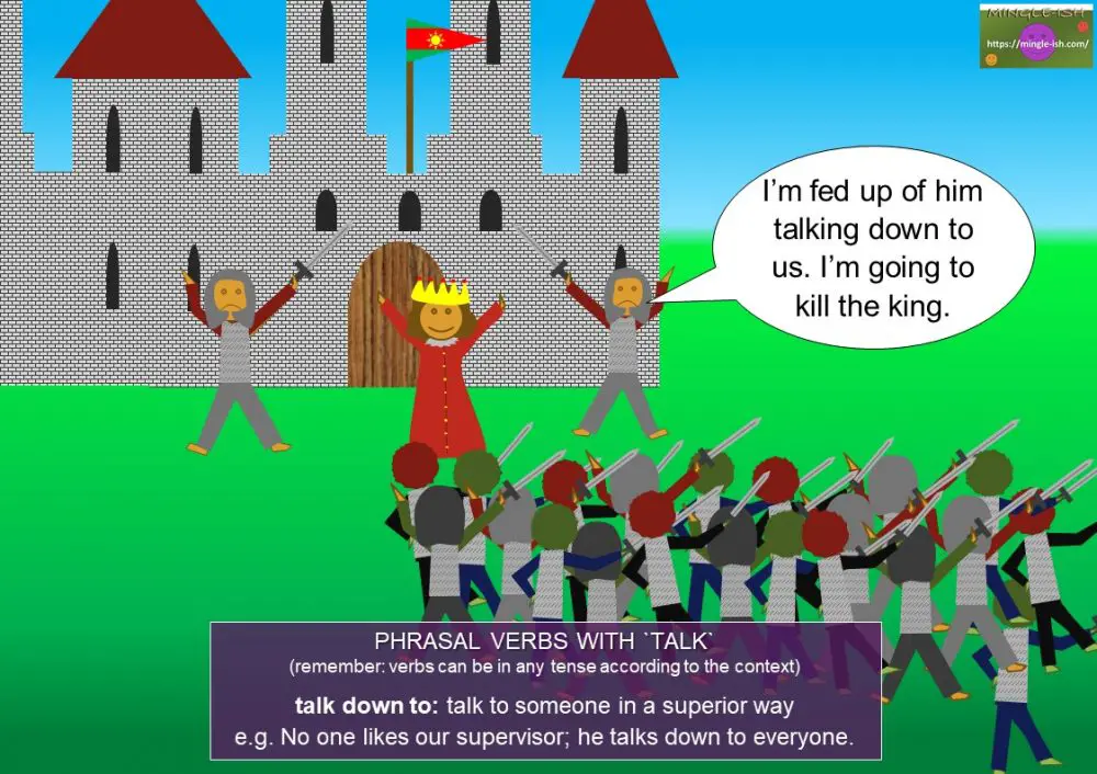 Phrasal verbs with talk - Mingle-ish