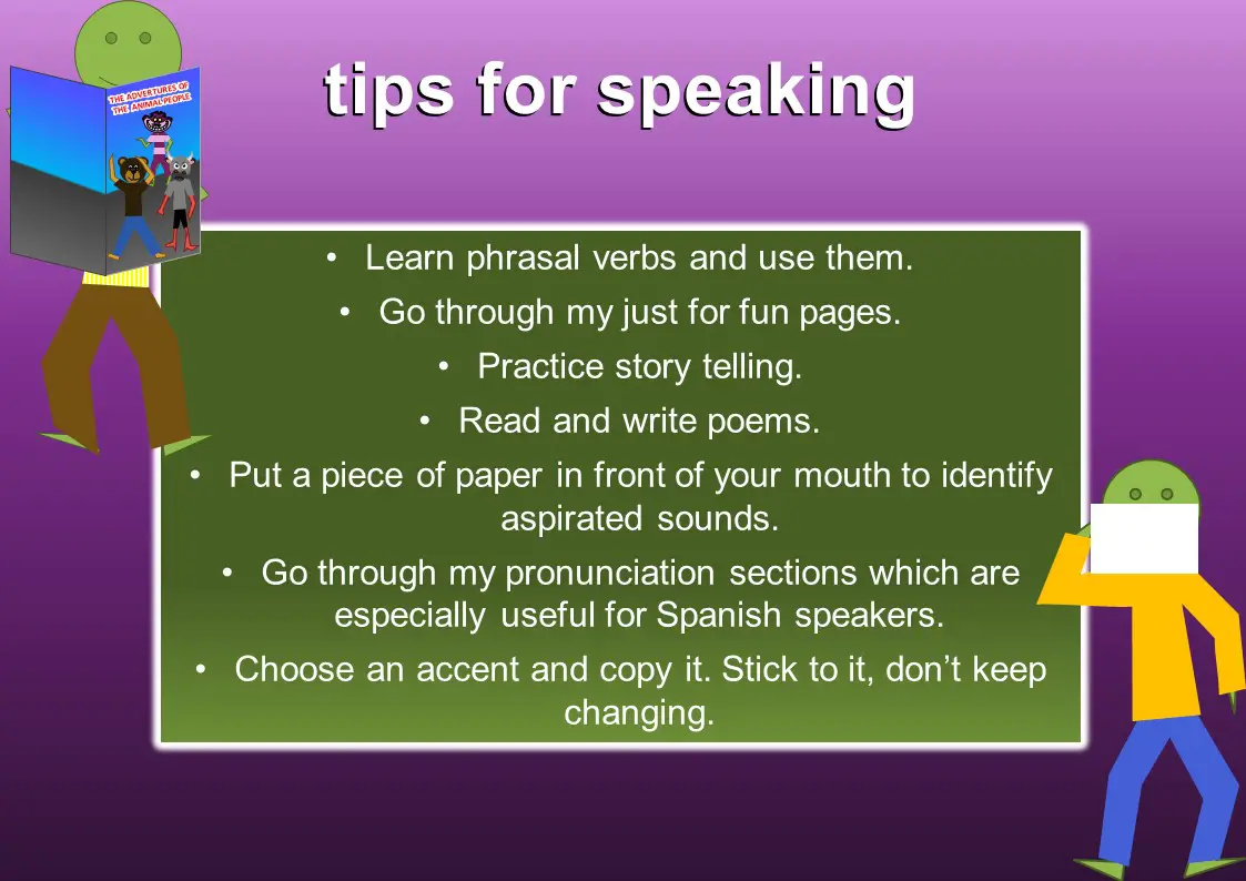 Hints and tips for speaking English - Mingle-ish