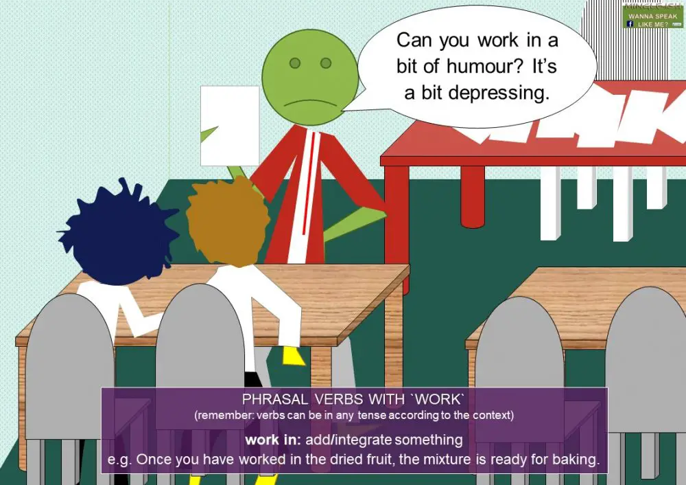 Phrasal verbs with work - Mingle-ish