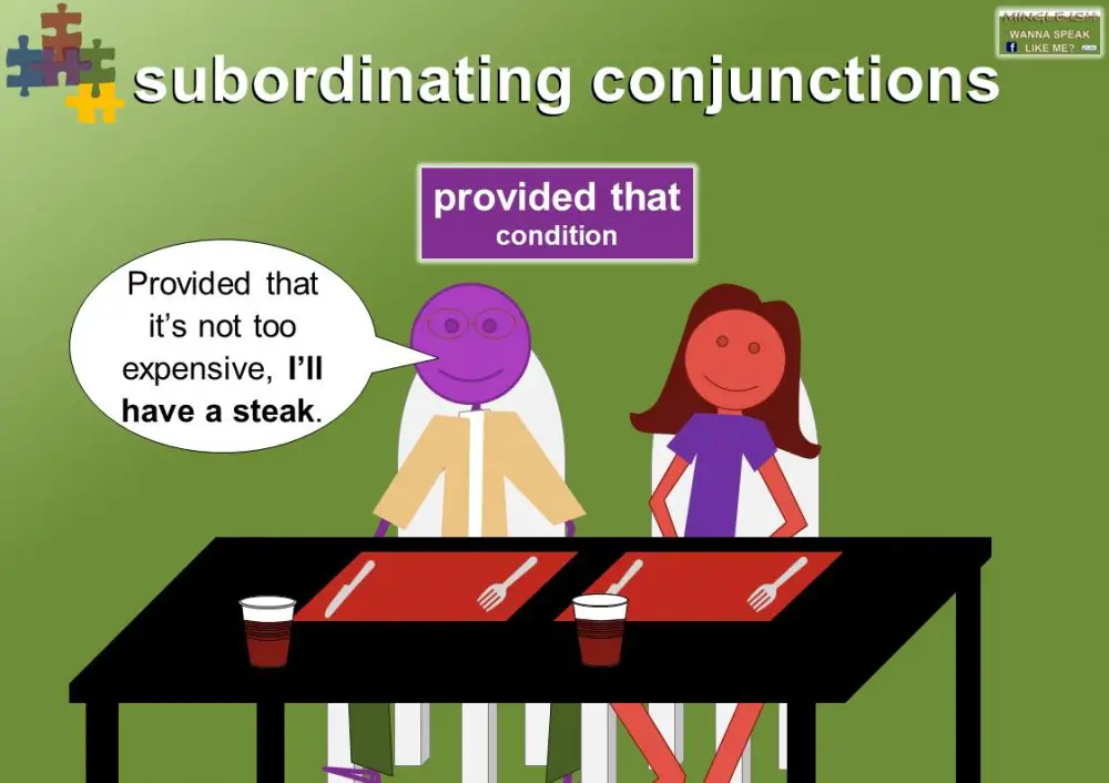 Subordinating conjunction - condition - Mingle-ish