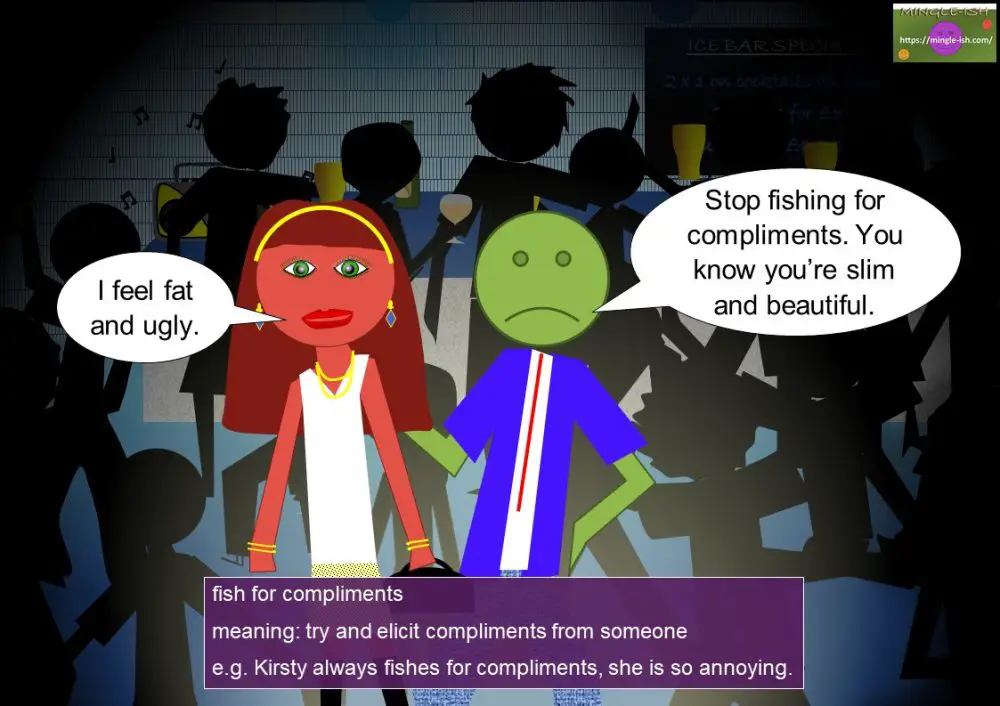 Water creature idioms - Mingle-ish