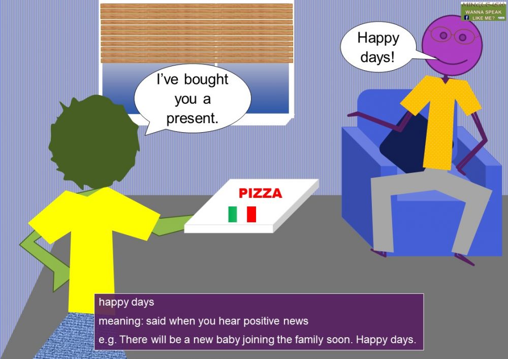 Idioms and phrases with adjectives - Happy - Mingle-ish