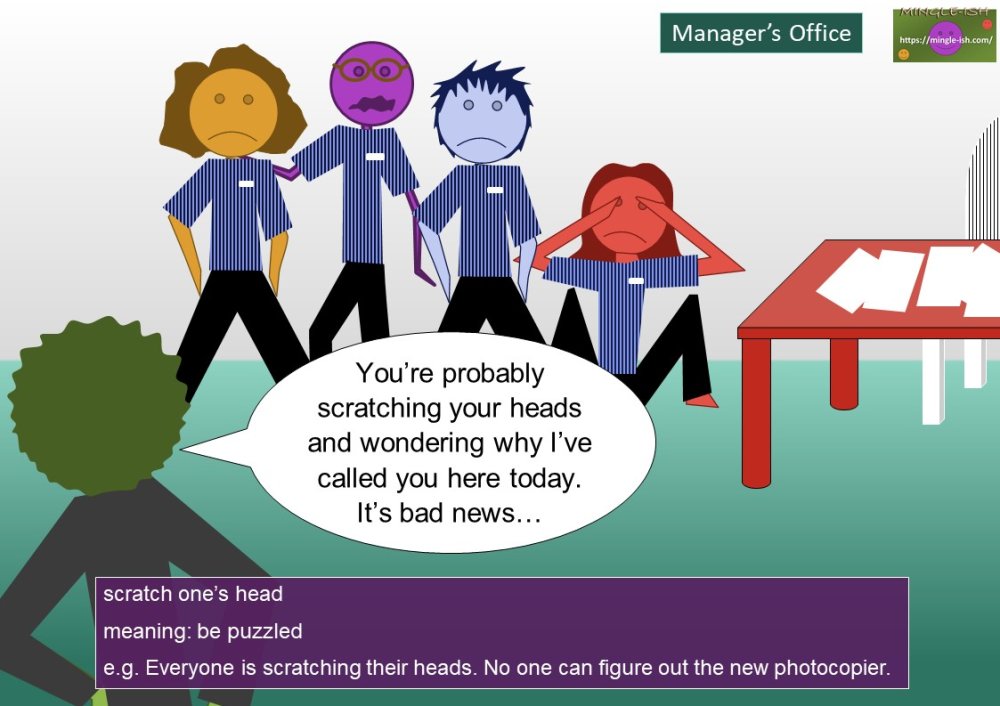 HEAD idioms (body idioms) - Mingle-ish