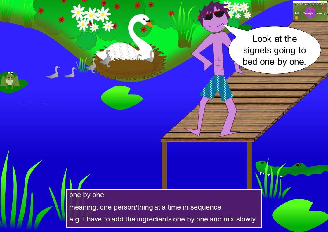 prepositional phrases - BY - Mingle-ish