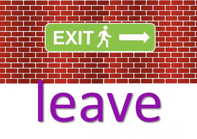 Phrasal verbs with leave - Mingle-ish