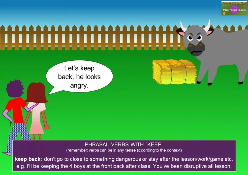 Phrasal verbs with keep WITH PICTURES - Mingle-ish
