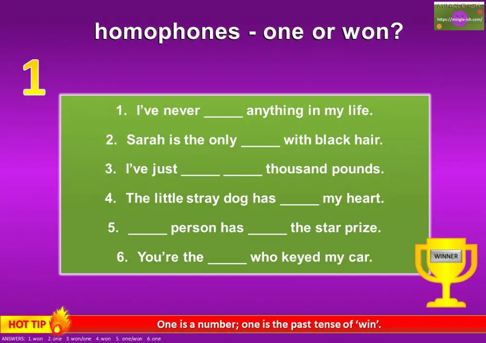 Homophones: 120+ with examples - Mingle-ish