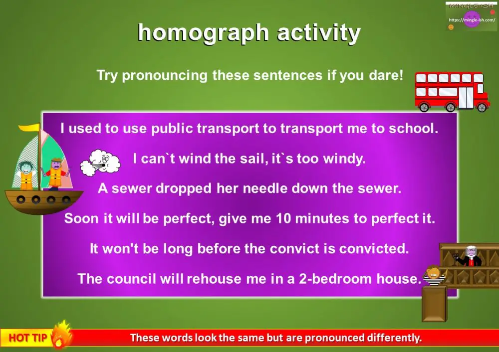 Homographs - meaning and examples - Mingle-ish