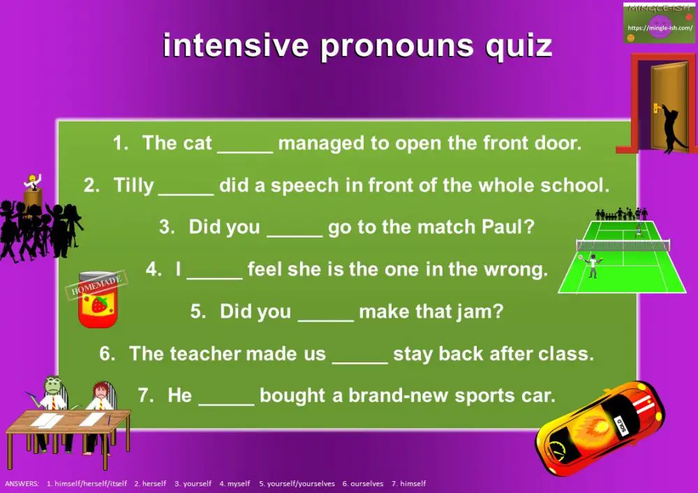 Intensive pronouns - definition and examples - Mingle-ish