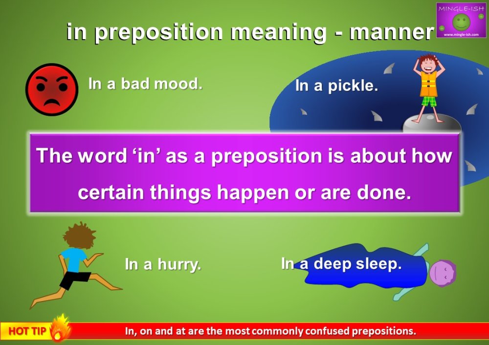 in preposition - Mingle-ish