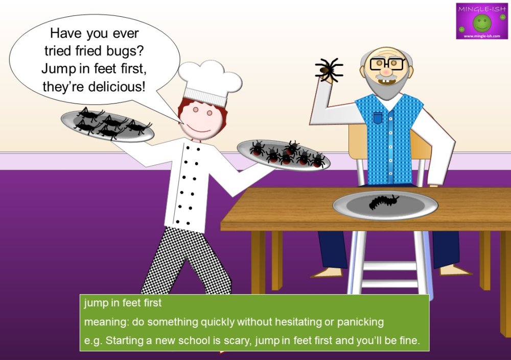 Swimming idioms and expressions - Mingle-ish