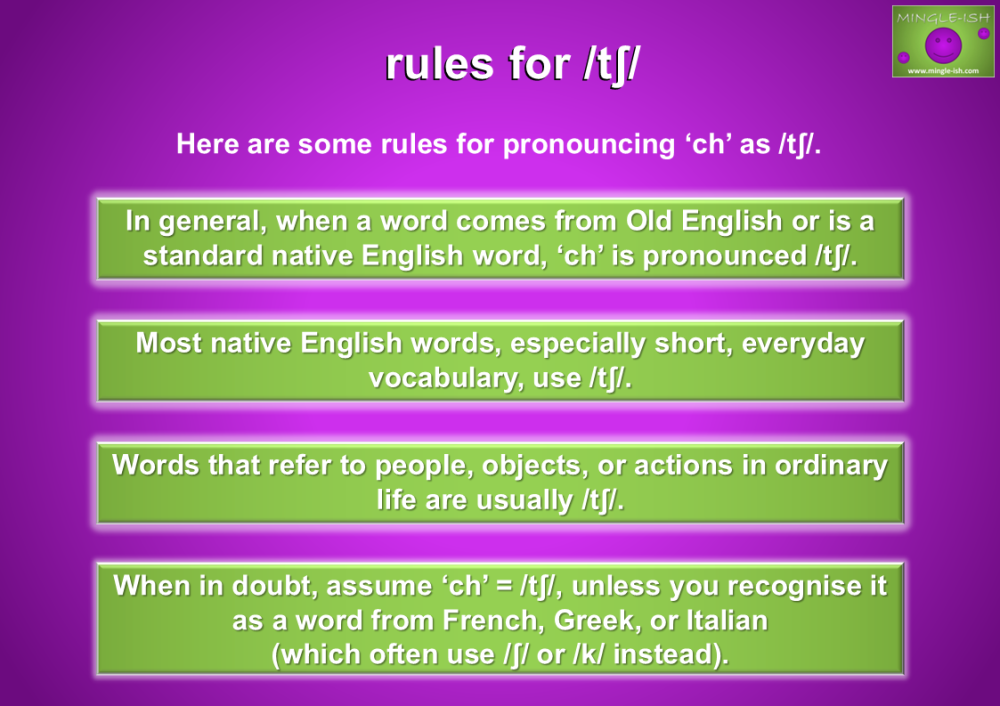 How To Pronounce 'ch' in English - Mingle-ish